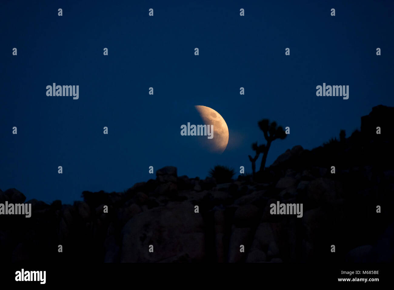 Super Blood Moon; lunar eclipse of full moon at perigee Stock Photo - Alamy