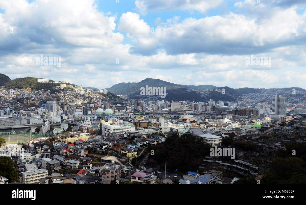 Nagasaki city views as seen from the top of Mount Inasa Stock Photo - Alamy
