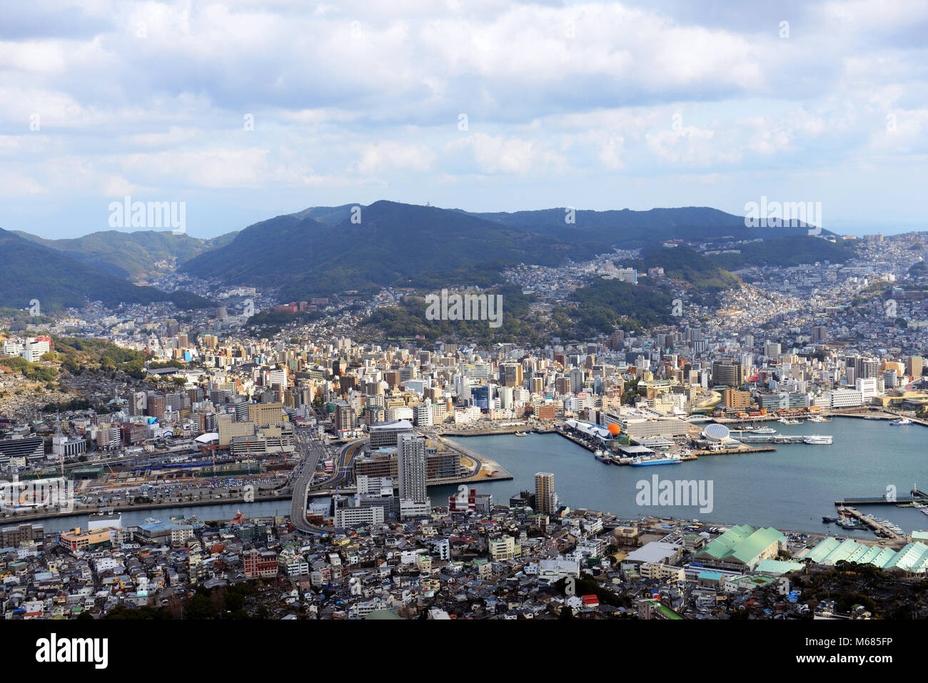Nagasaki city views as seen from the top of Mount Inasa Stock Photo - Alamy