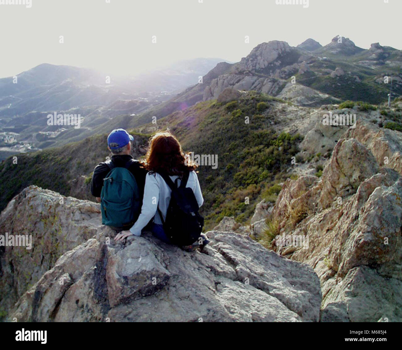 View from Sandstone Peak. A view of the sunset from Sandstone Peak ...