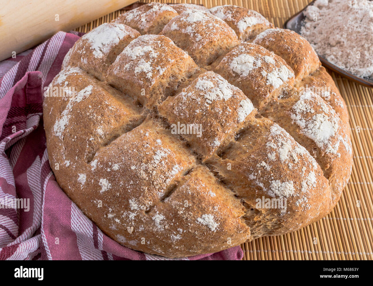 Fresh homemade loaf of bread Stock Photo - Alamy
