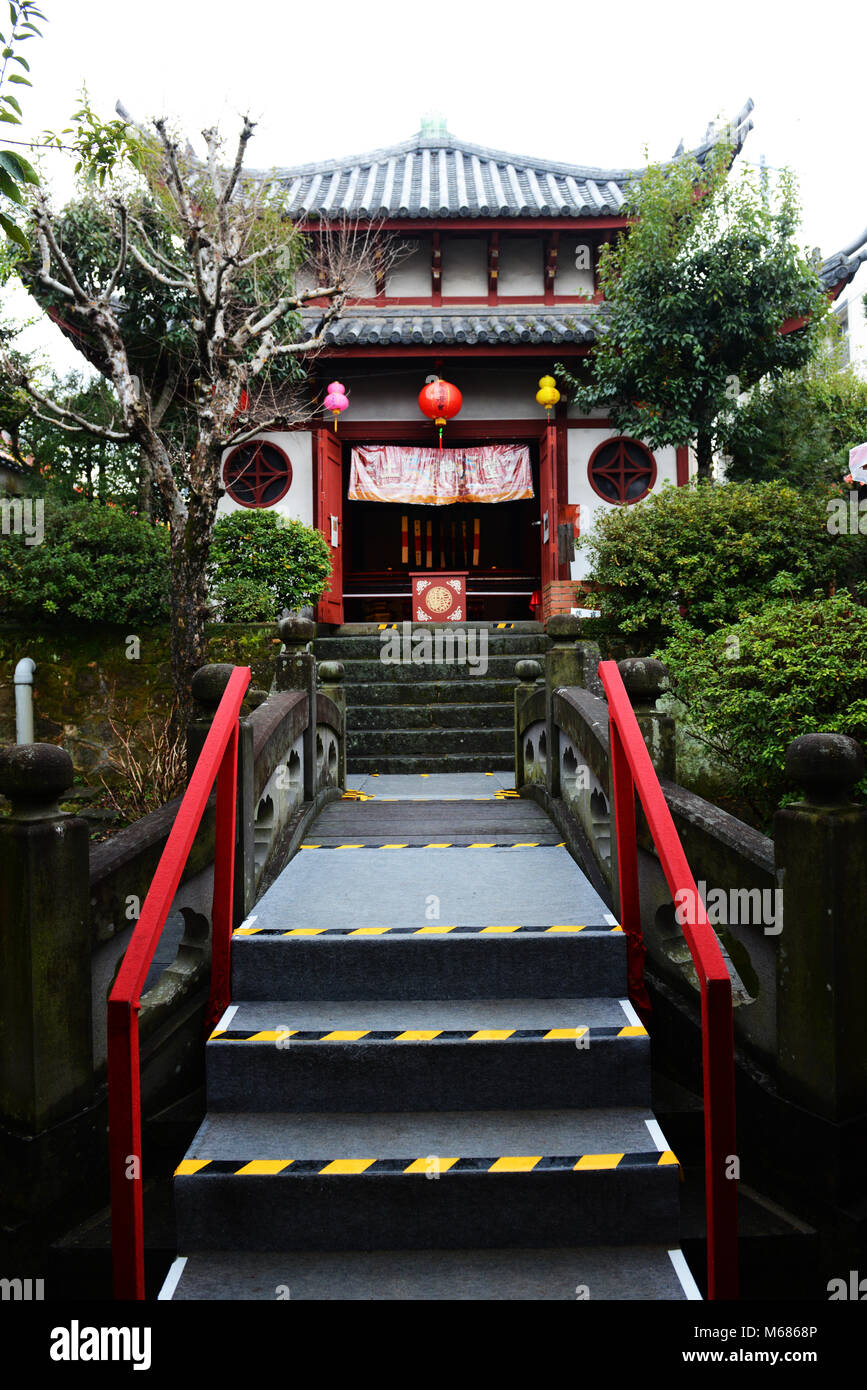 The Dojindo shrine in the Tojin-Yashiki area of Chinatown in Nagasaki ...