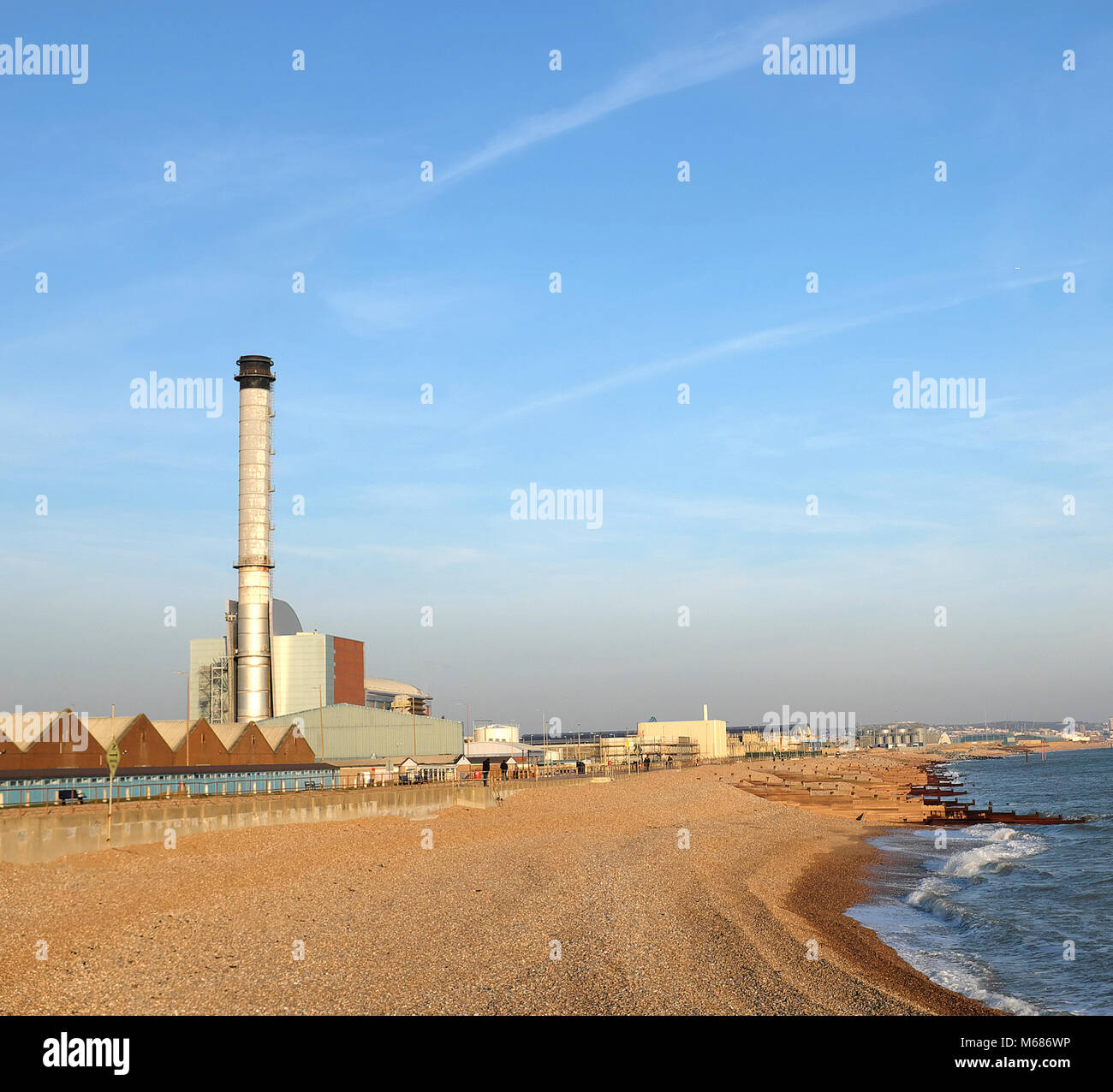 Shoreham Port, West Sussex, England. Shoreham Power Station, owned by ...