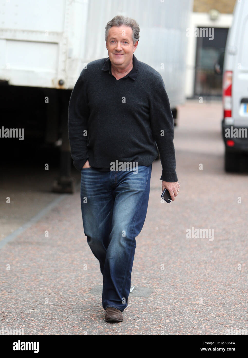 Piers Morgan outside ITV Studios Featuring: Piers Morgan Where: London ...