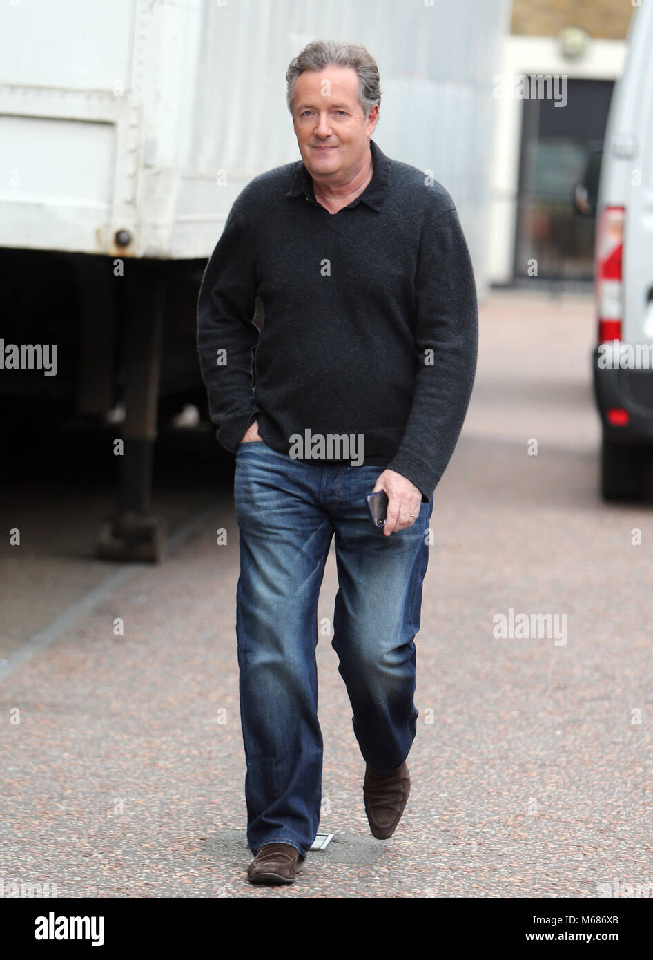 Piers Morgan outside ITV Studios Featuring: Piers Morgan Where: London ...
