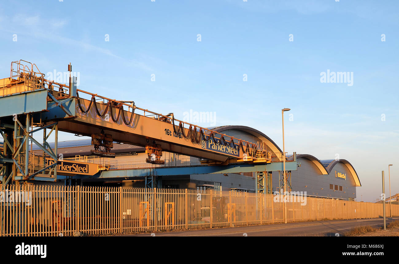 Shoreham Port, West Sussex, England. Parker Steel Terminal, Basin Road ...