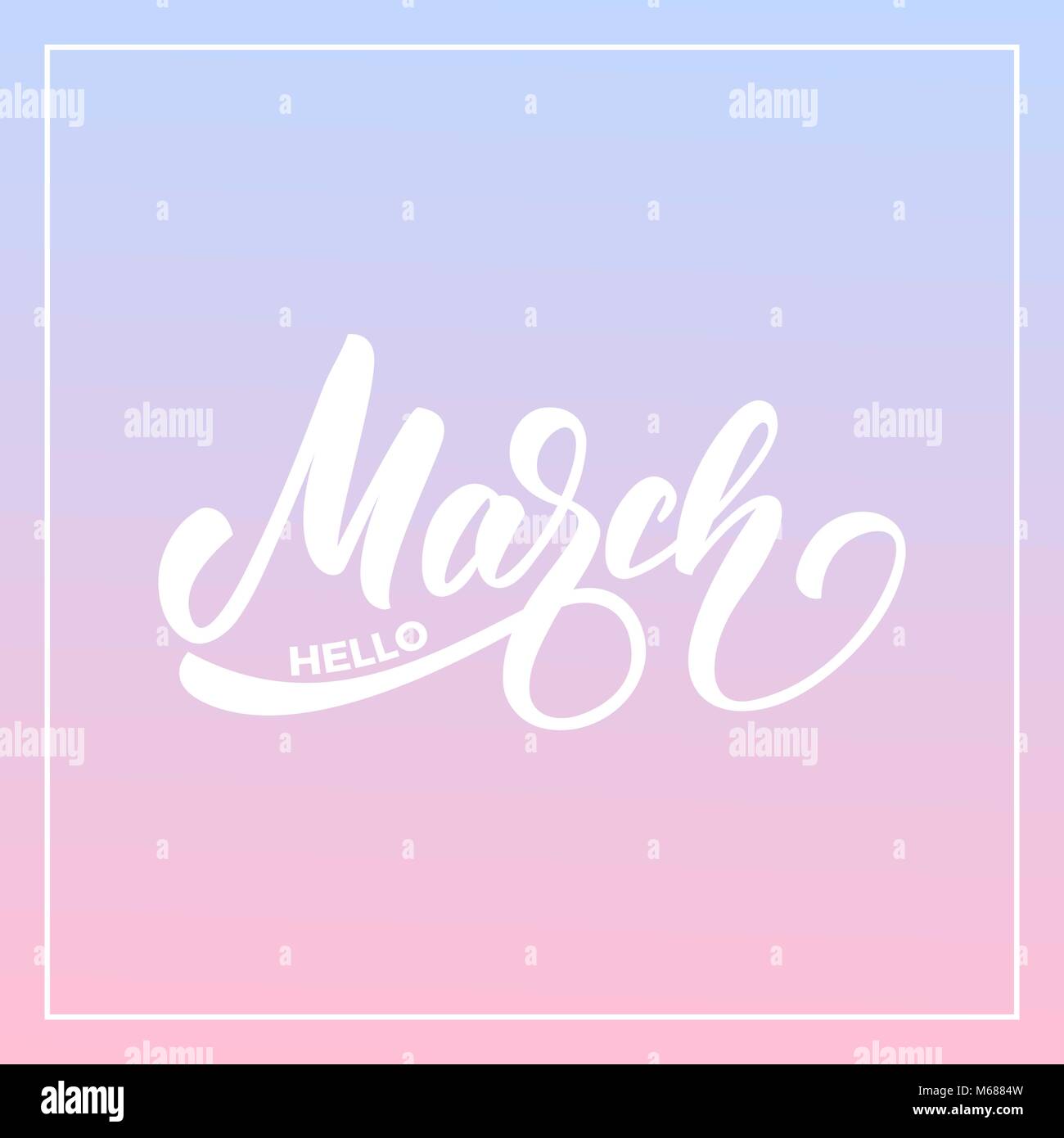 Hello march Stock Vector Images - Alamy