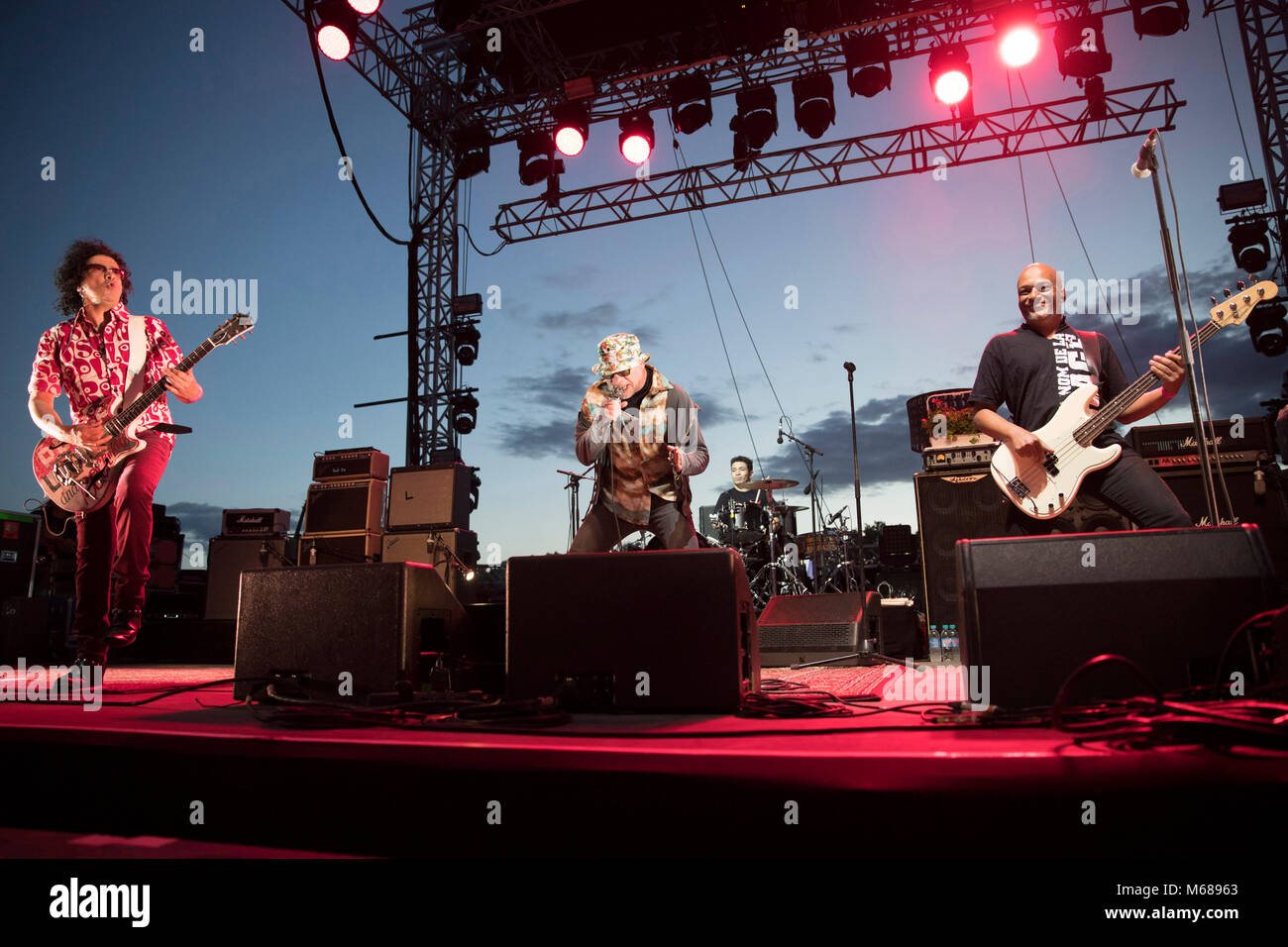 Concert of the music band Trust at the "Fort Carre d'Antibes" on 2017 ...