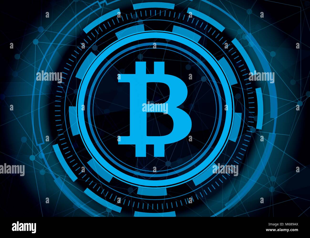 Bitcoin digital illustration Stock Vector Images - Alamy