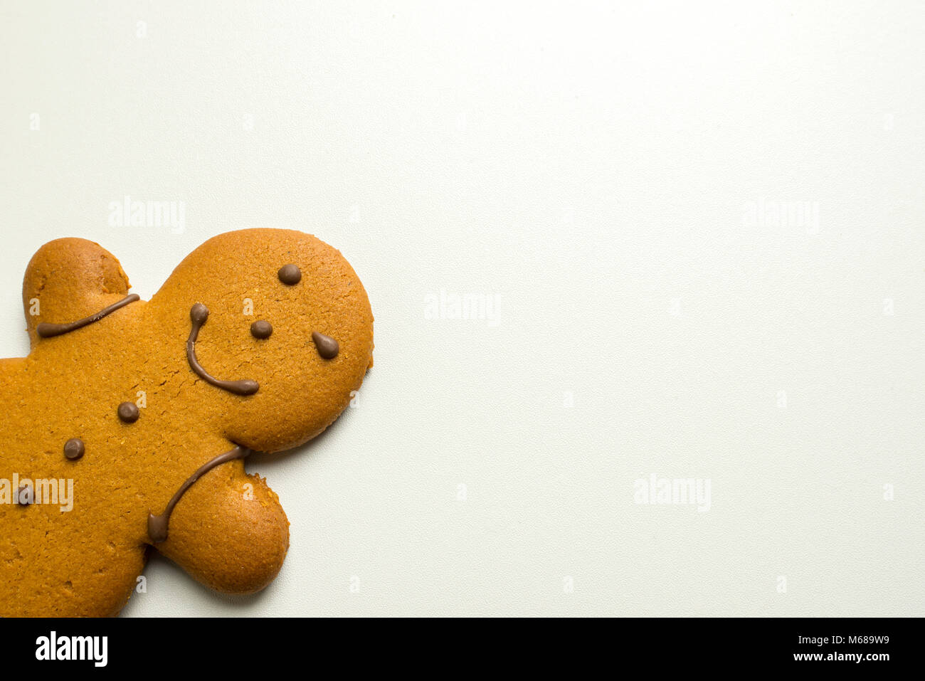 Home-Made Ginger Bread Men Close Up On A White Background Stock Photo ...