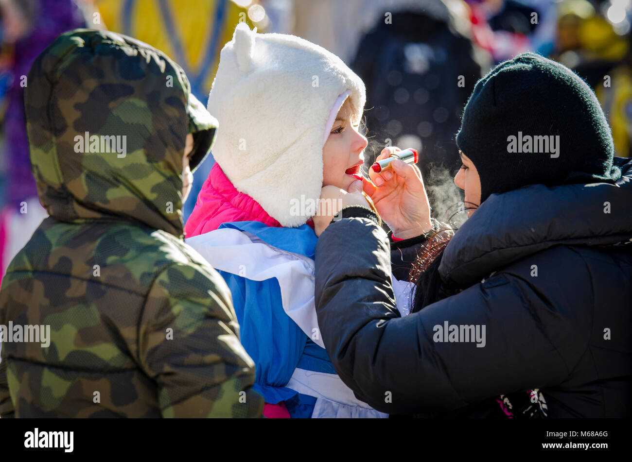 Philadelphia PA / USA. Thousands celebrate teh annual Mummers Day ...