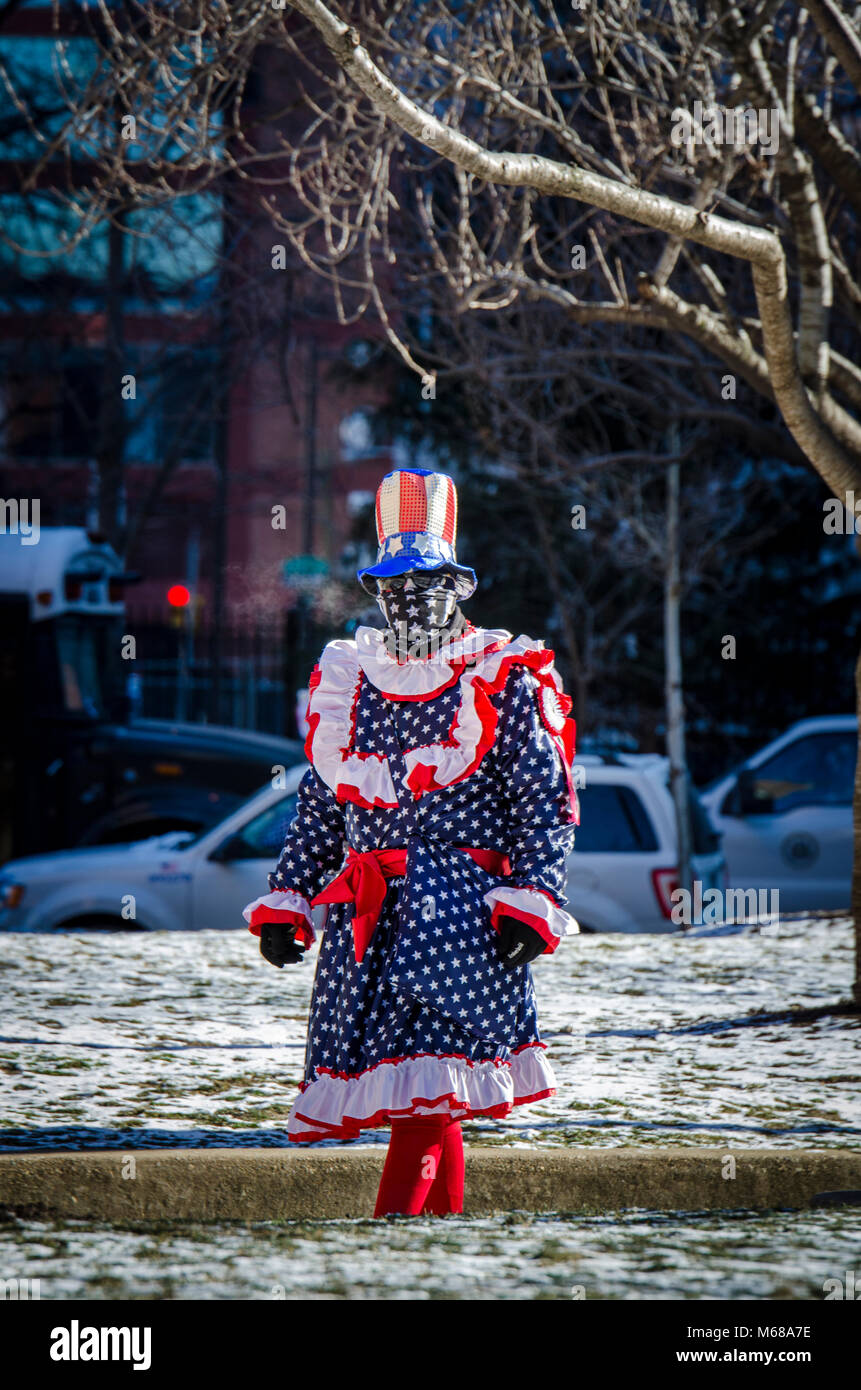 Philadelphia PA / USA. Thousands celebrate teh annual Mummers Day ...