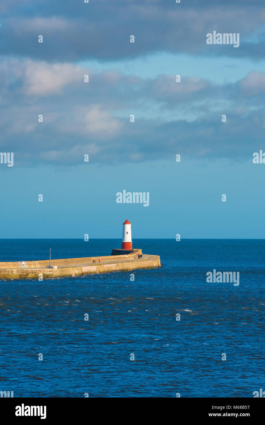 Berwick Pier, view of the 19th century lighthouse at the end of the 880 ...