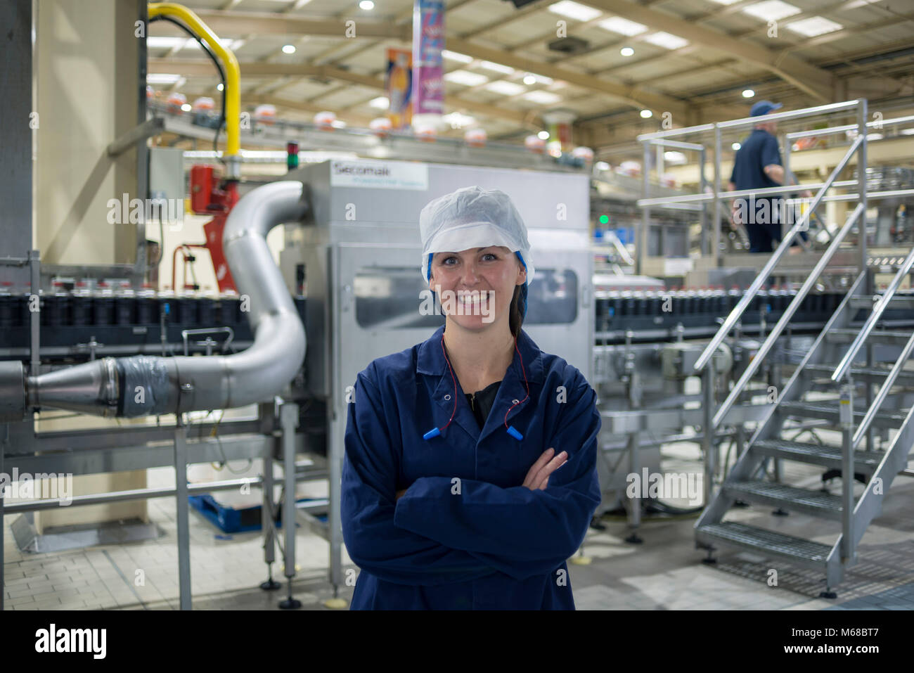 inside the A G Barr factory making Irn Bru drink on the production line ...