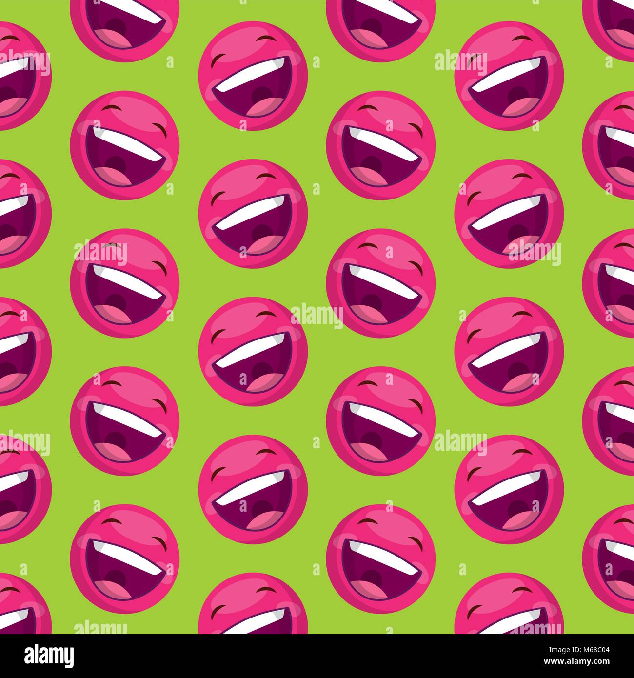 funny laughing smile happy pattern decoration icon Stock Vector Image ...