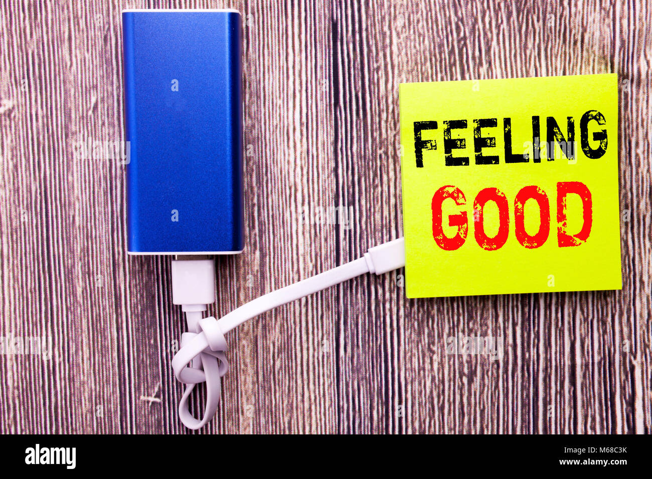 Handwriting Announcement text showing Feeling Good. Business concept ...