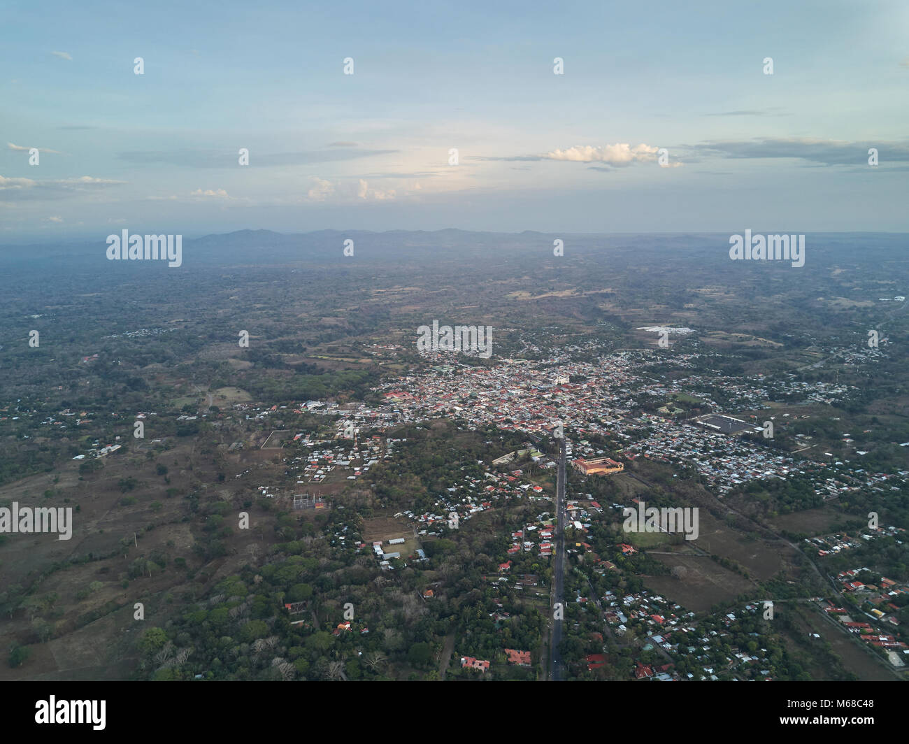 Small town aerial view hi-res stock photography and images - Alamy