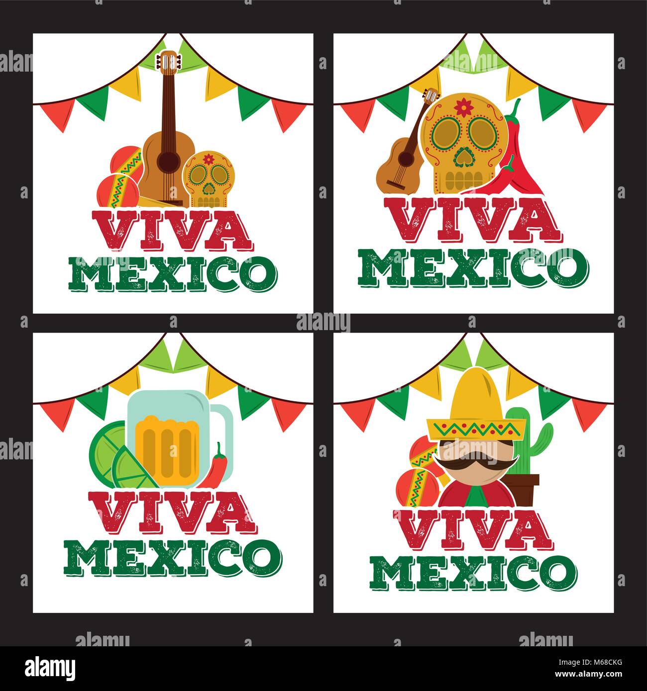 viva mexico traditional card Stock Vector Image & Art - Alamy