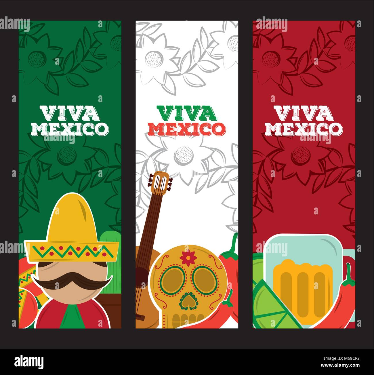 viva mexico traditional card Stock Vector Image & Art - Alamy
