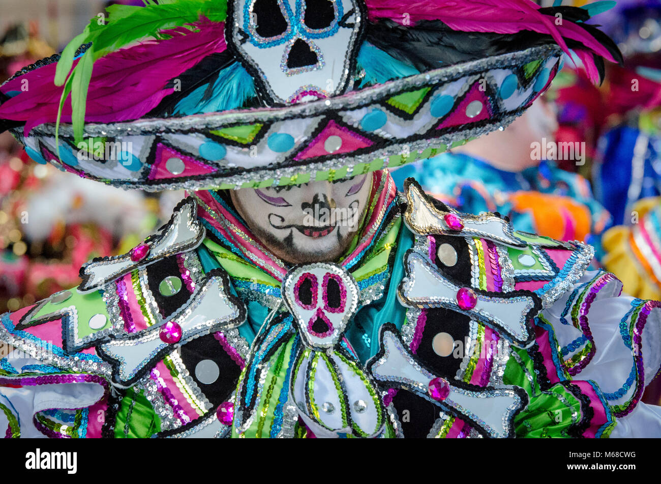 Philadelphia PA / USA. Thousands celebrate teh annual Mummers Day ...
