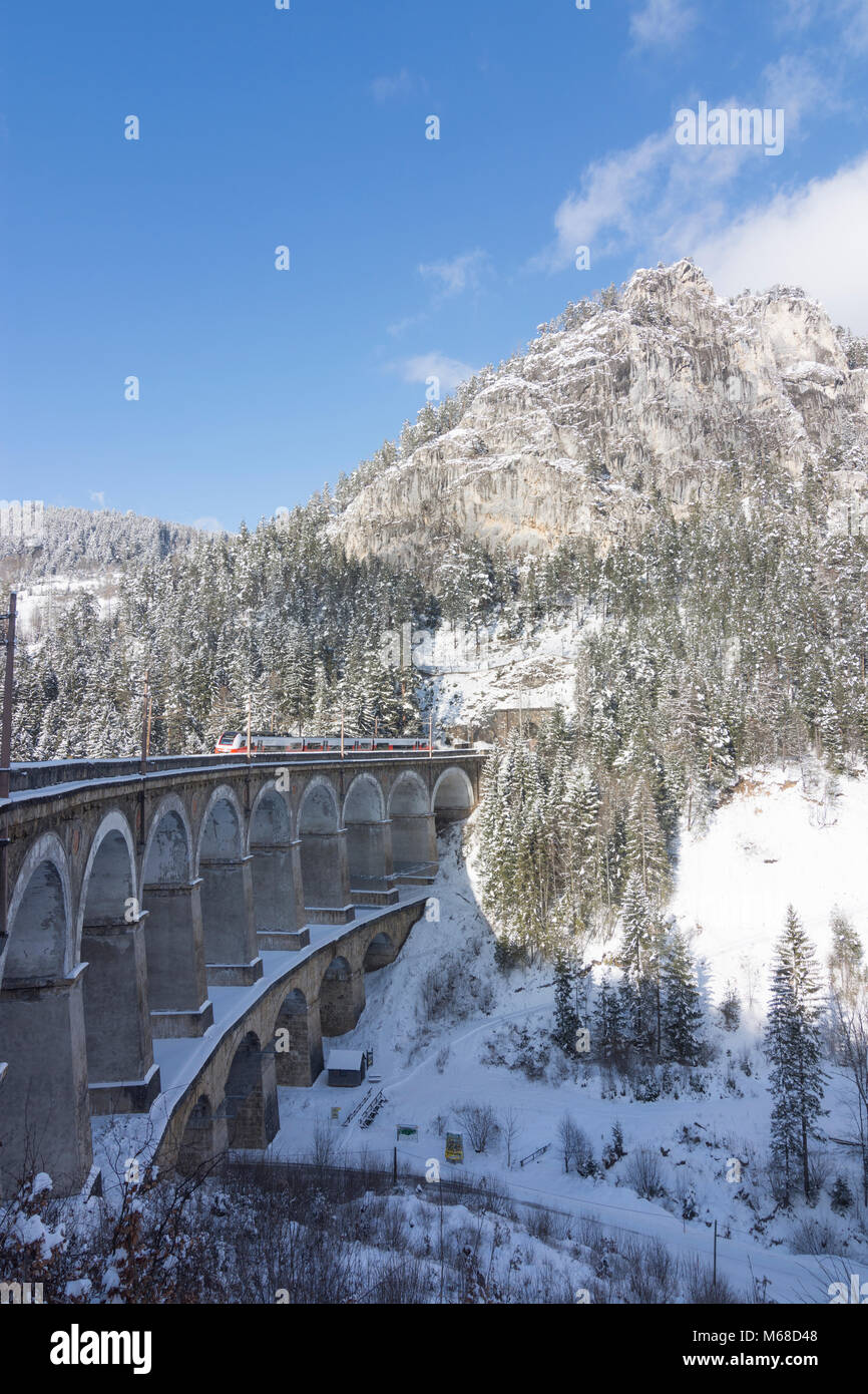Semmering: Semmering Railway with the Kalte-Rinne-Viadukt (viaduct ...