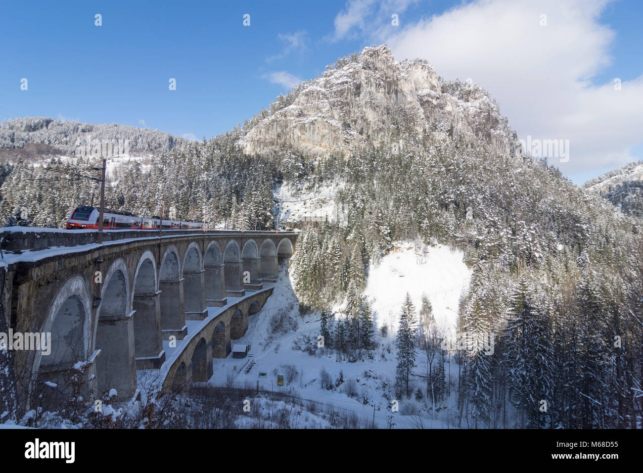 Semmering: Semmering Railway with the Kalte-Rinne-Viadukt (viaduct ...