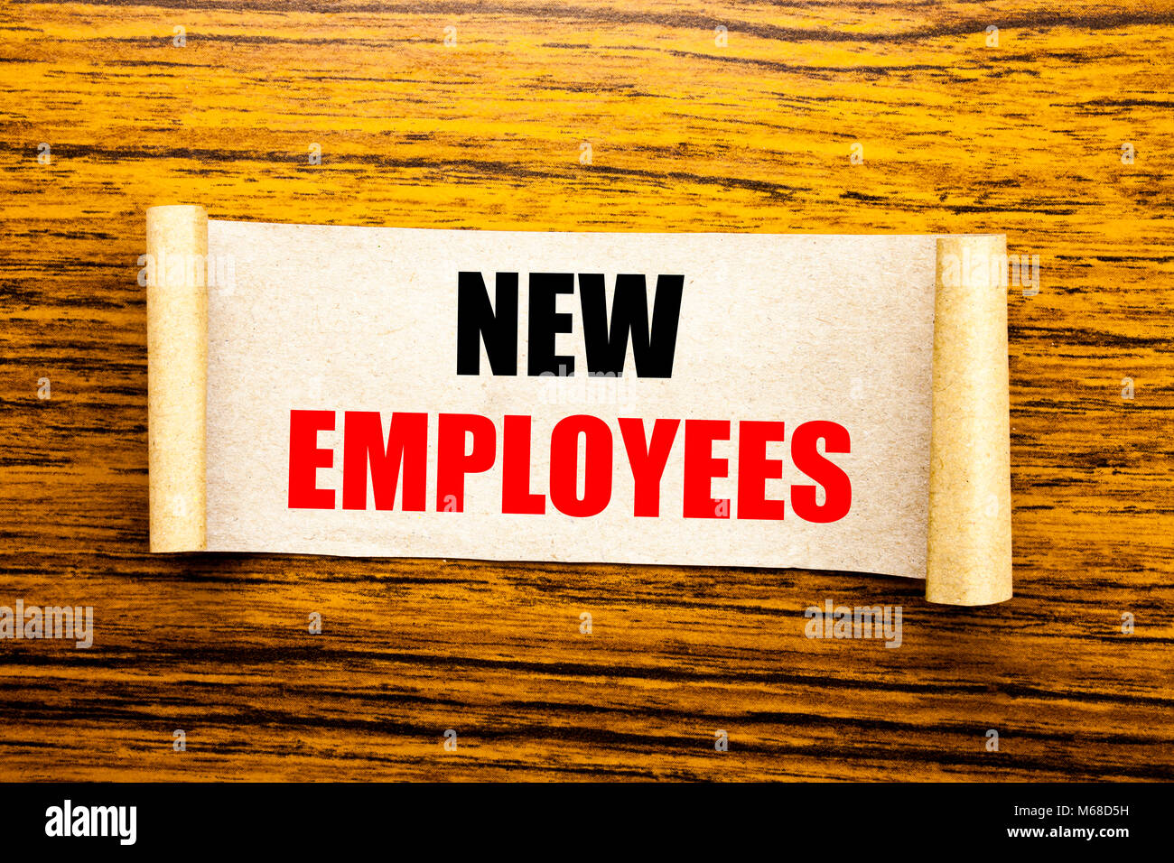 Hand writing text caption inspiration showing New Employees. Business ...