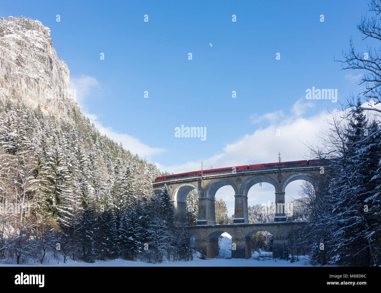 Semmering: Semmering Railway with the Kalte-Rinne-Viadukt (viaduct ...