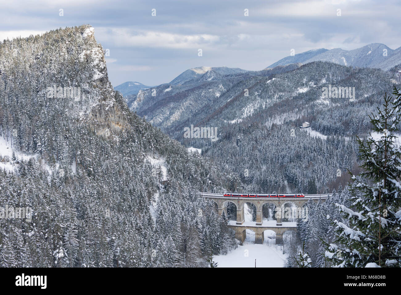 Semmering: Semmering Railway with the Kalte-Rinne-Viadukt (viaduct ...