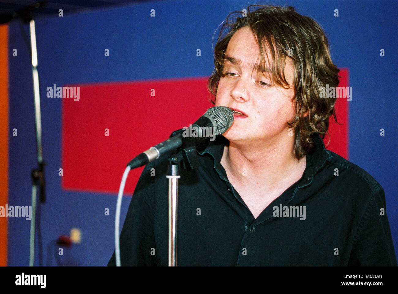 British band Keane performing a live session at Dutch radio station NPO ...