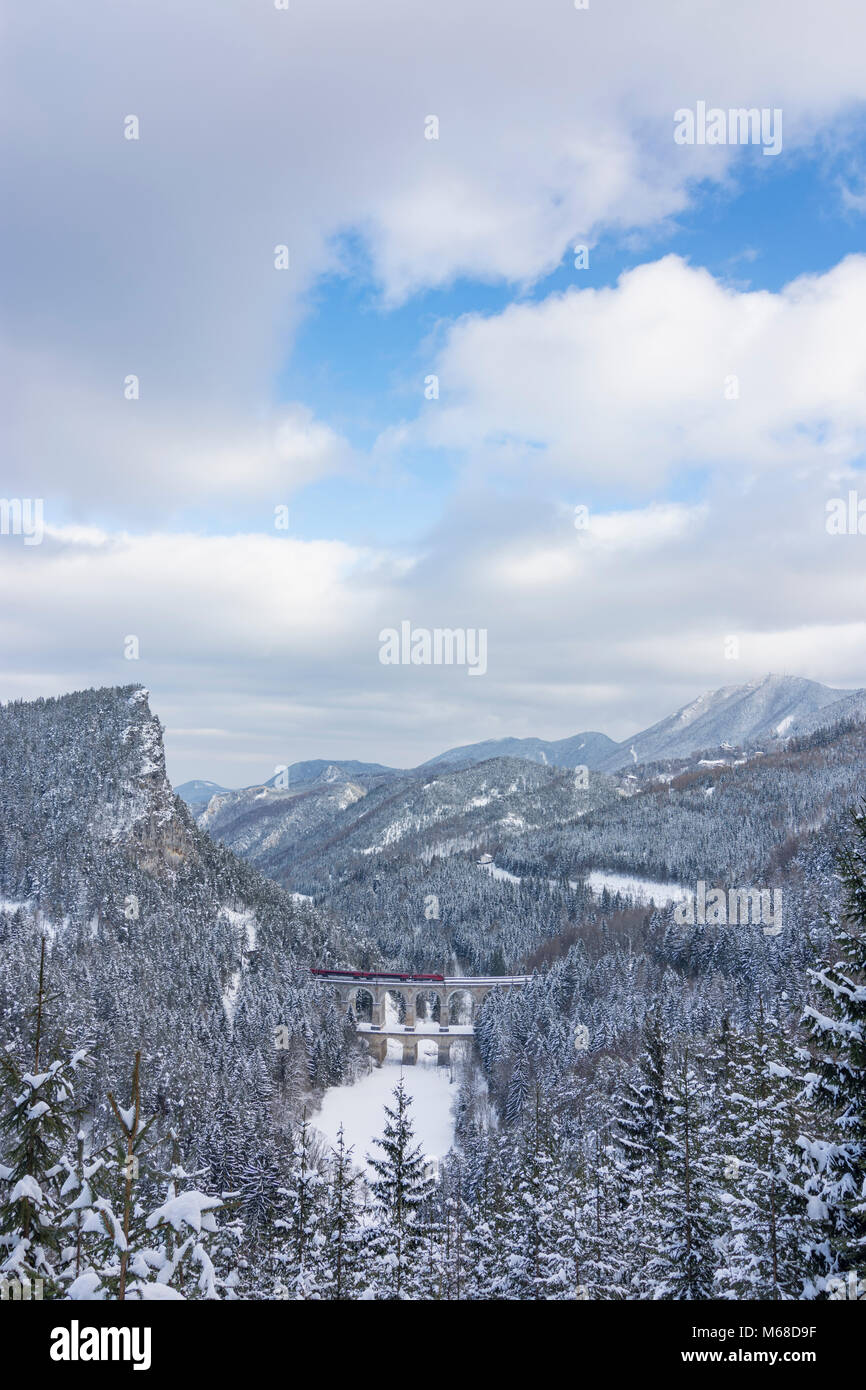 Semmering: Semmering Railway with the Kalte-Rinne-Viadukt (viaduct ...