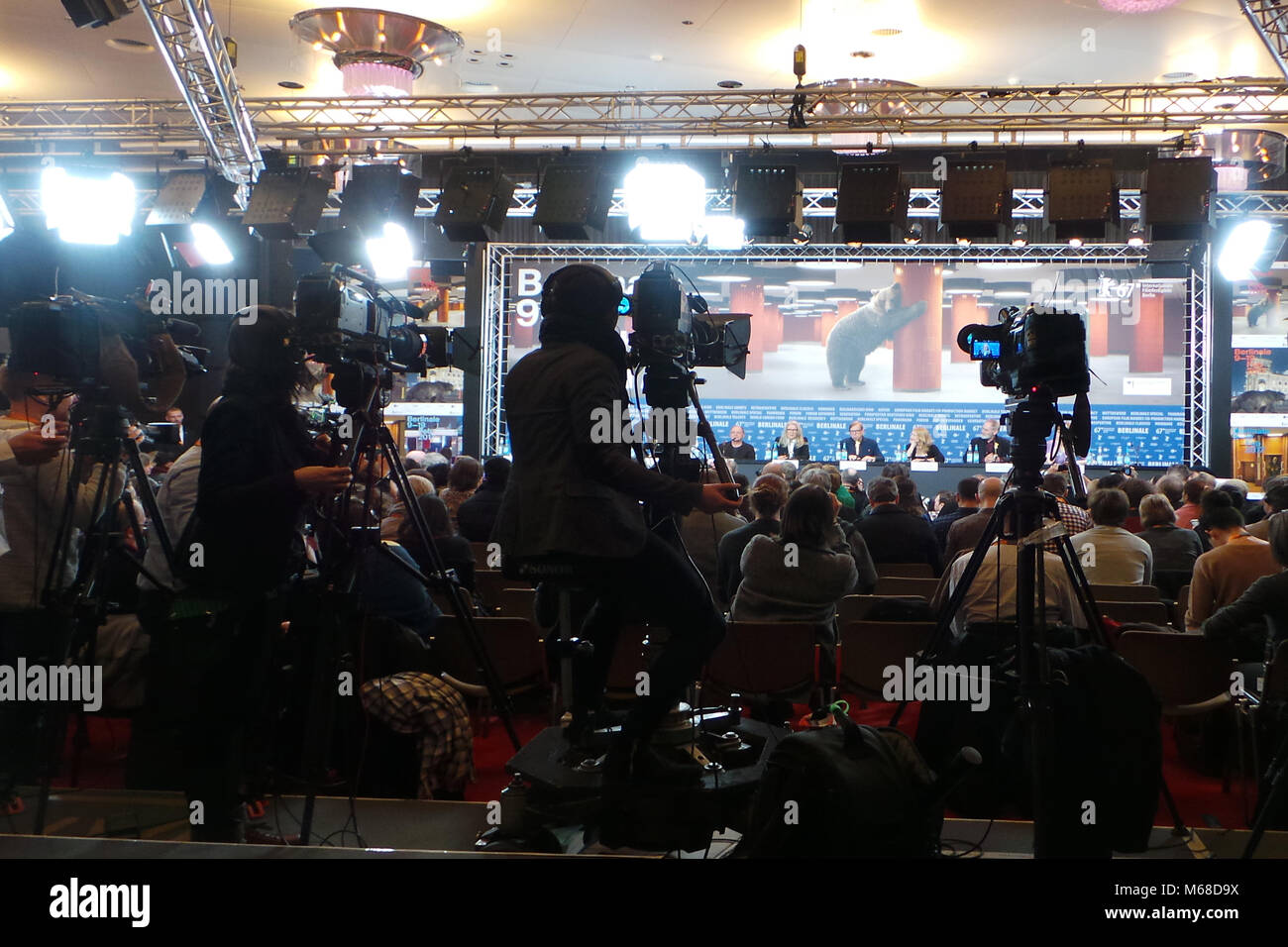 press conference at berlinale Stock Photo - Alamy