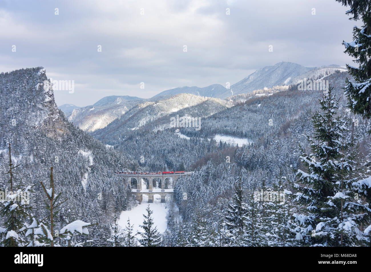 Semmering: Semmering Railway with the Kalte-Rinne-Viadukt (viaduct ...