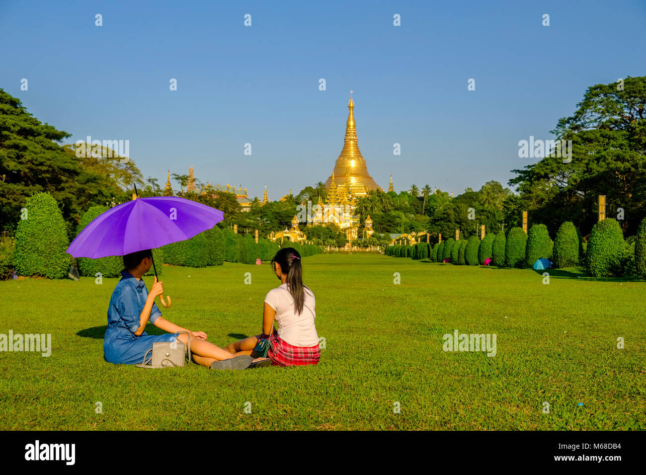 Two young myanmar women in hi-res stock photography and images - Alamy