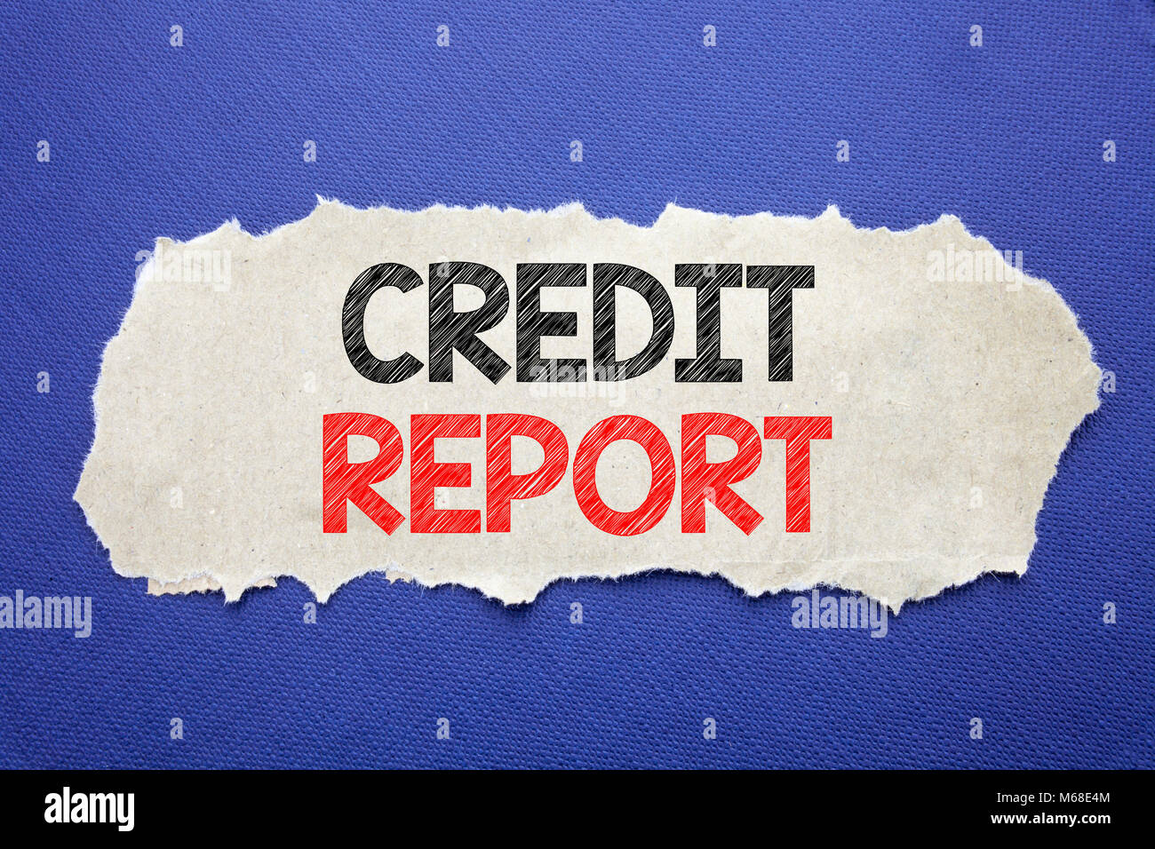 Handwriting Announcement text showing Credit Report. Business concept ...