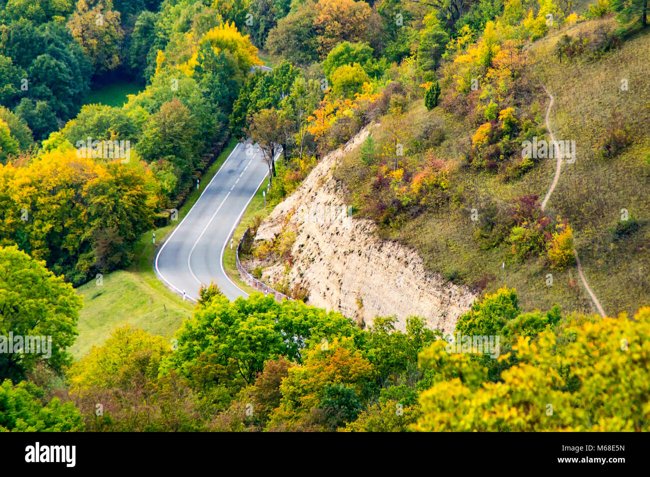 The Country Road in Thuringia of Germany Stock Photo - Alamy