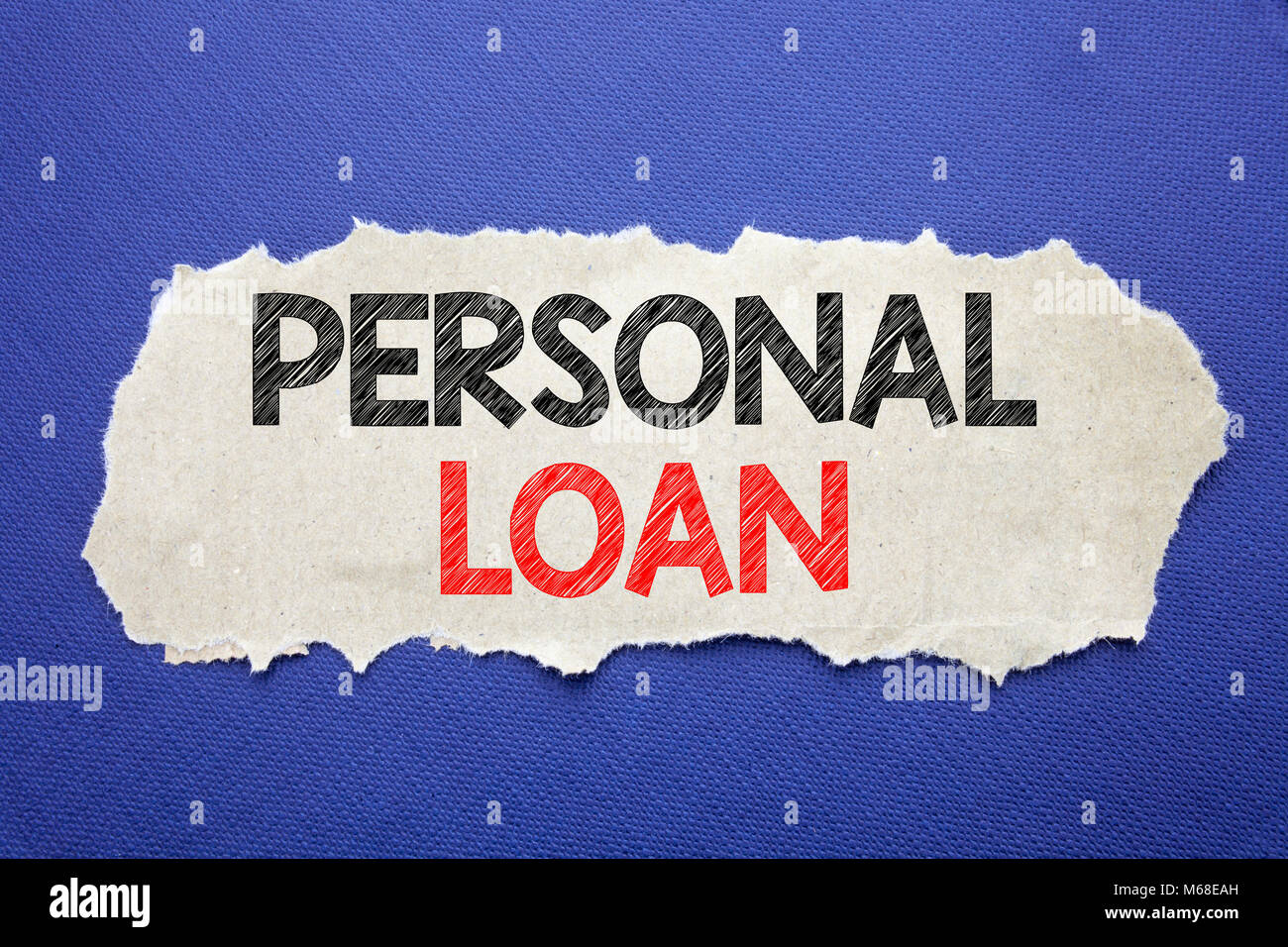 Handwriting Announcement text showing Personal Loan. Business concept ...