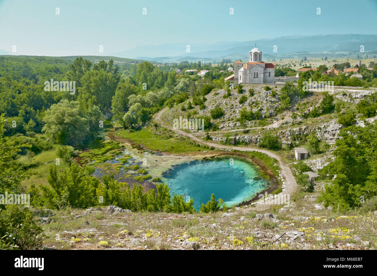 cetina river source in croatia, in the dalmatian hinterland, near the ...