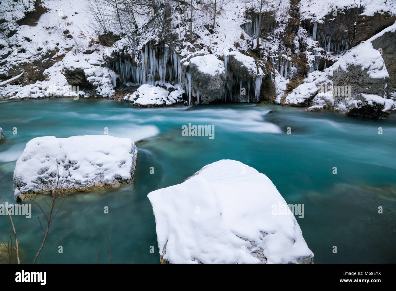 winter river Tara in Montenegro Stock Photo - Alamy