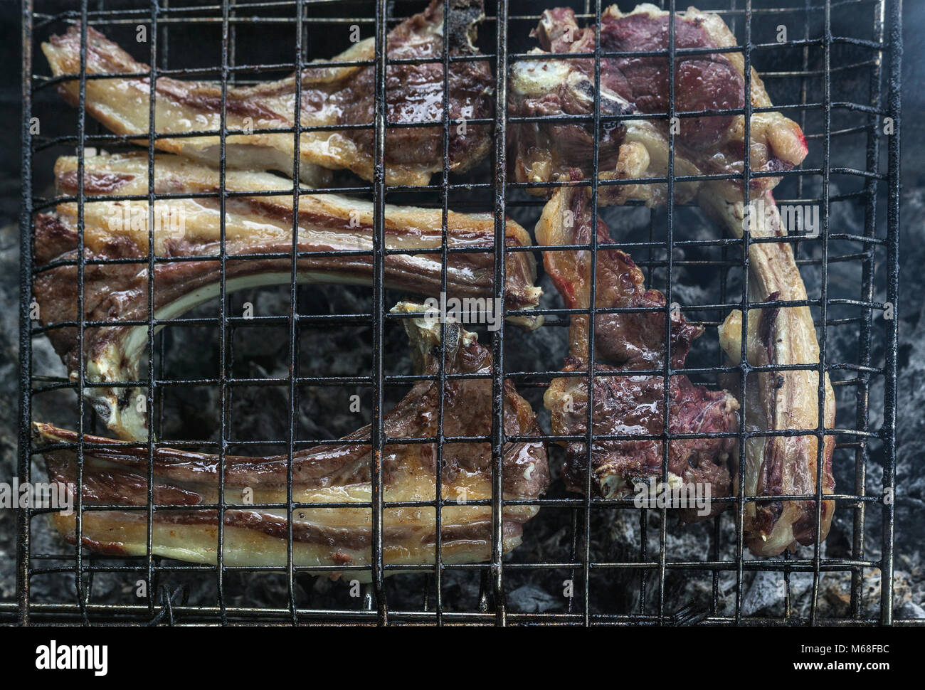 roasted lamb rib Stock Photo - Alamy