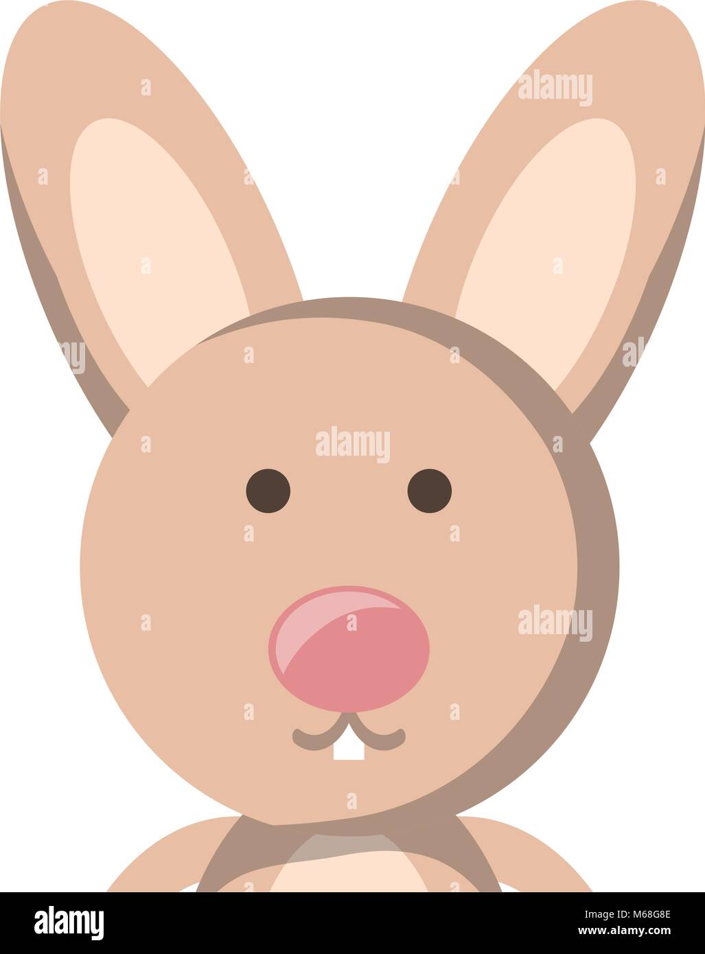 cute bunny icon over white background, colorful design. vector ...