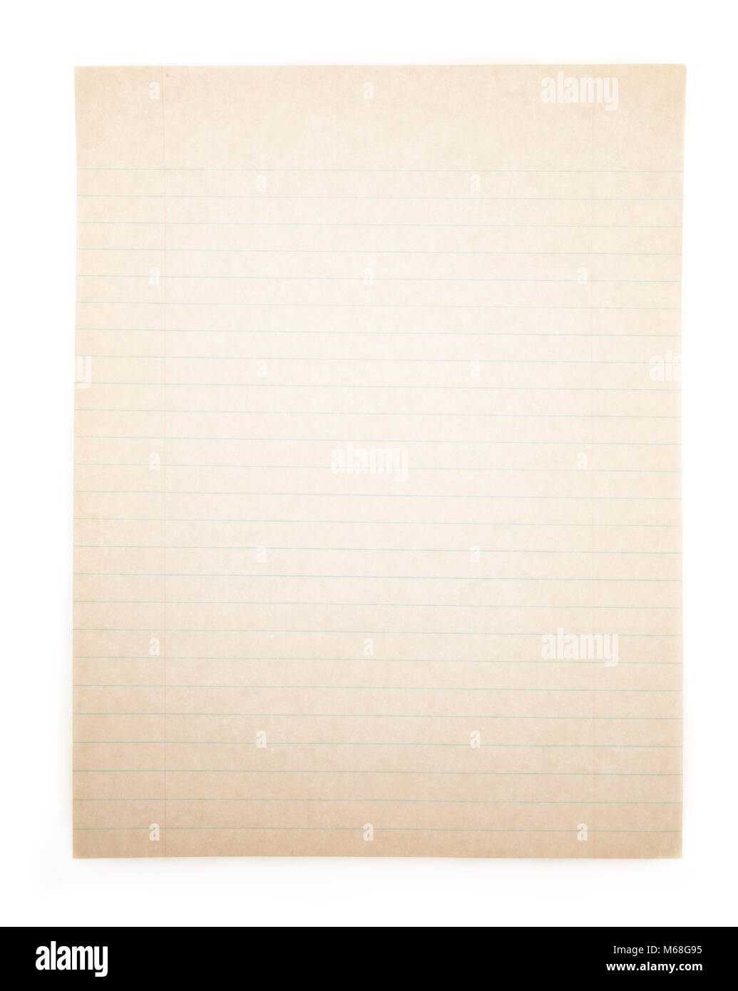 Vintage Piece of Blank Paper on a White Background Stock Photo - Alamy