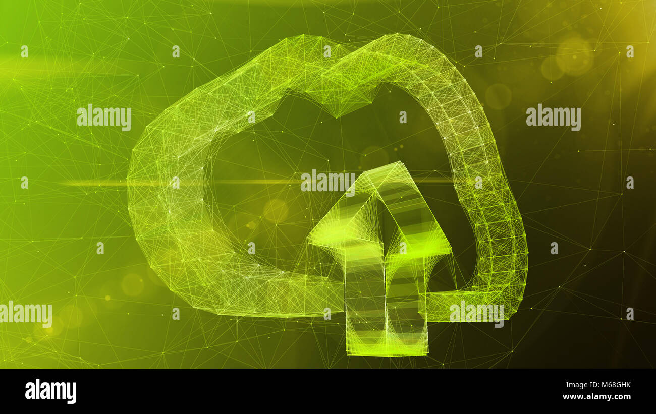 An amazing 3d illustration of a transparent cloud software symbol ...