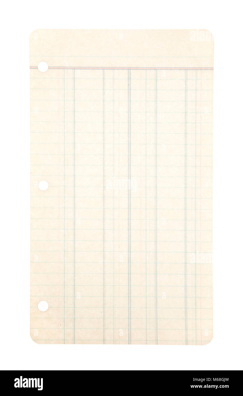 Vintage Piece of Blank Paper on a White Background Stock Photo - Alamy