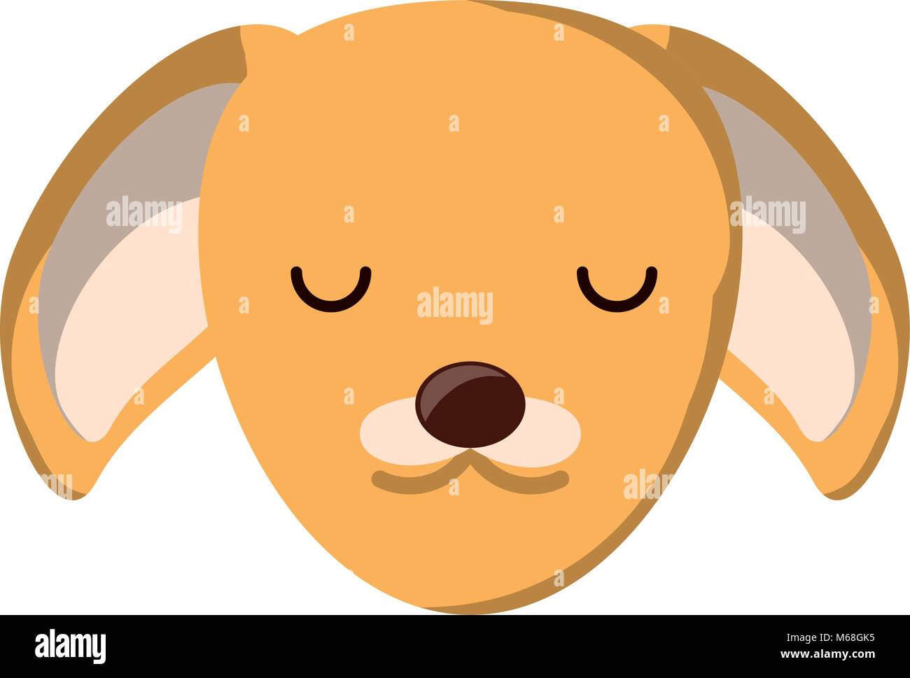 cute dog face icon over white background, colorful design vector ...