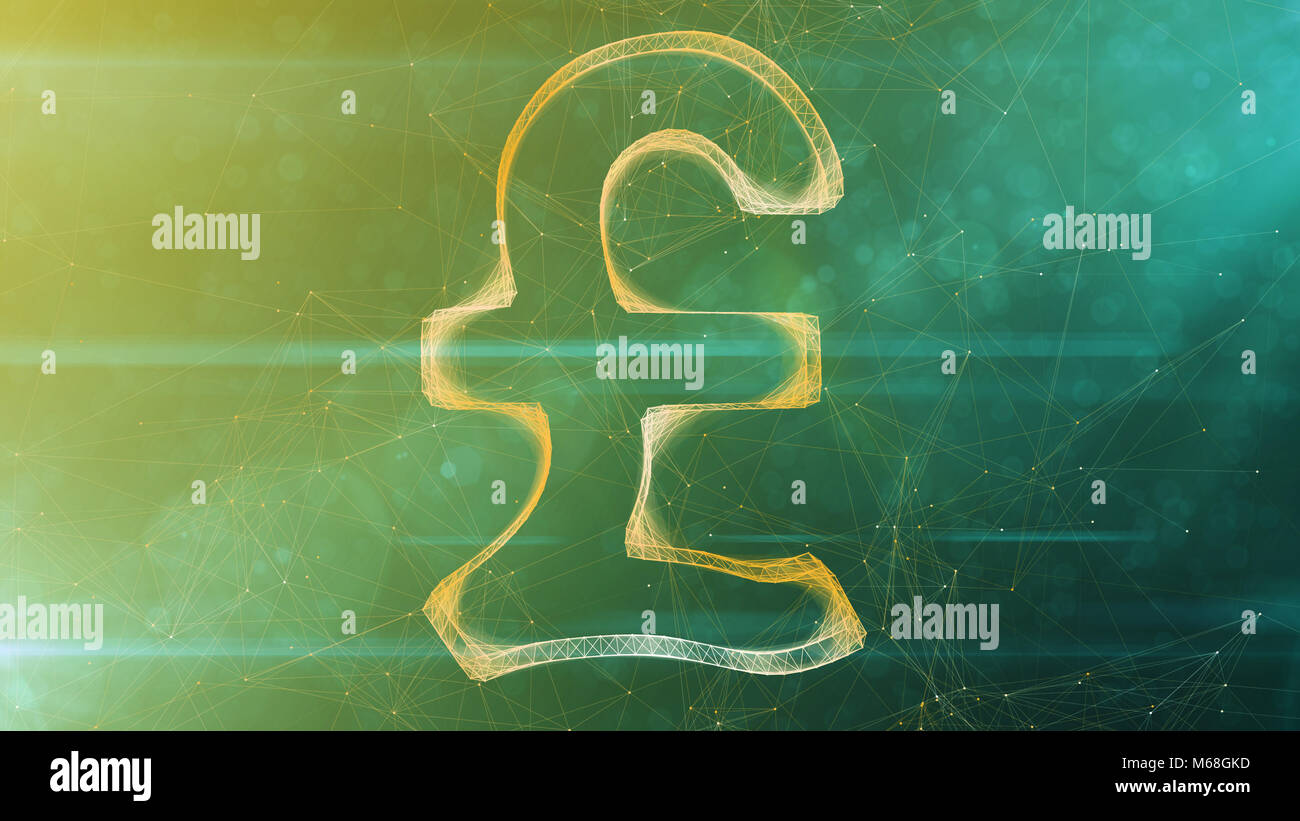 A splendid 3d illustration of a sparkling crystal pound sign placed in ...