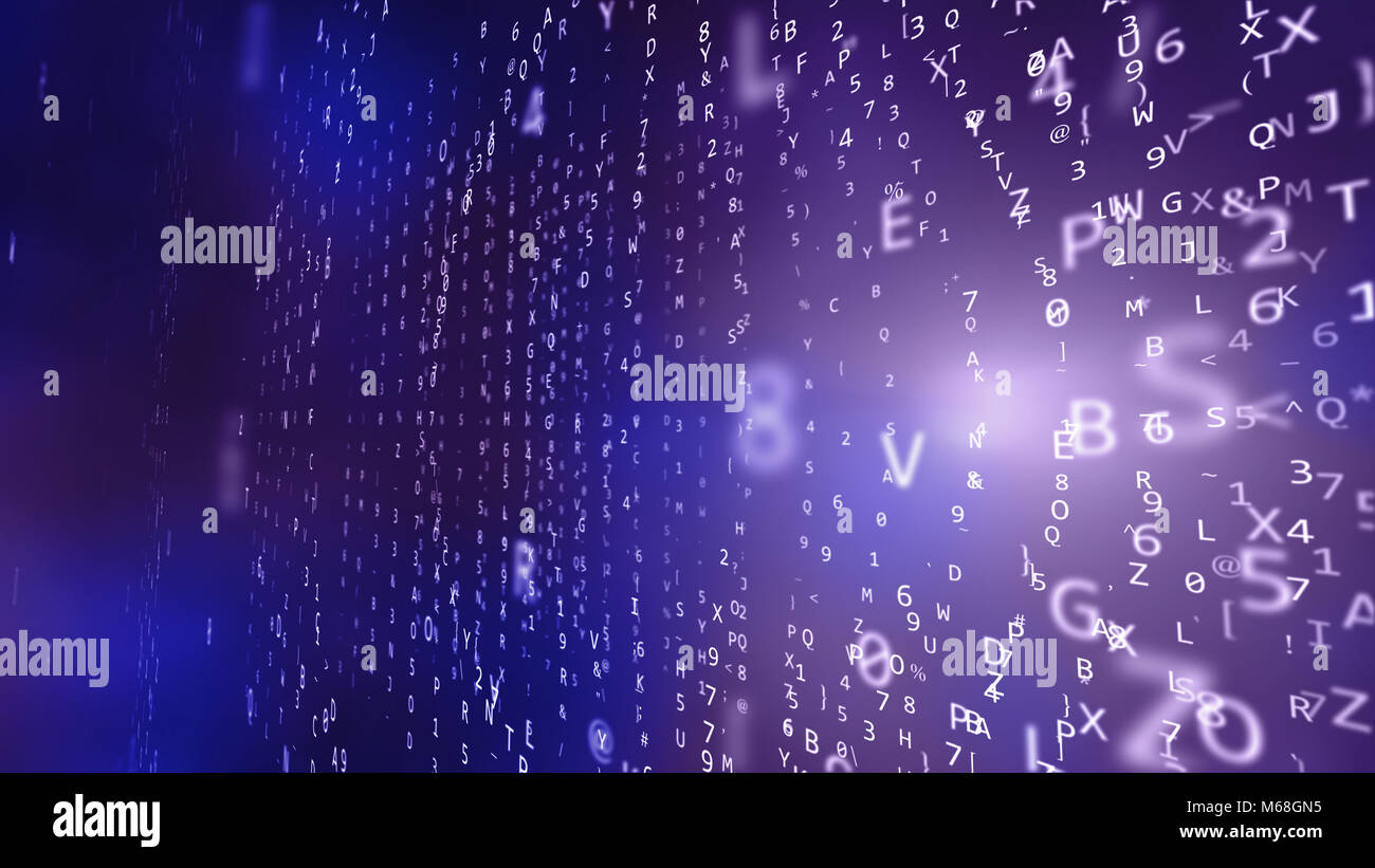 A neo-geo 3d illustration of spherically shaped texts with letters and ...