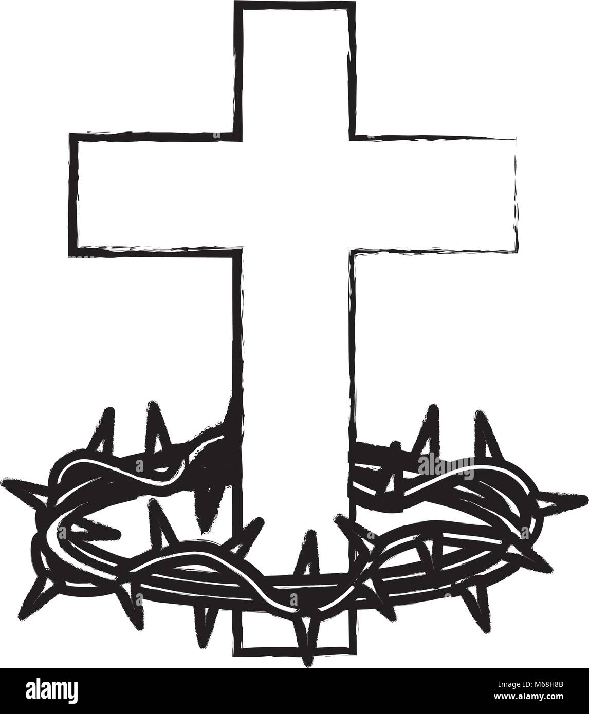 Roman Catholic Cross Drawing