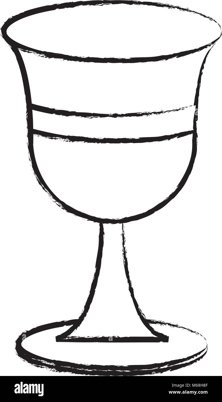 sketch of Holy grail icon over white background, vector illutration ...