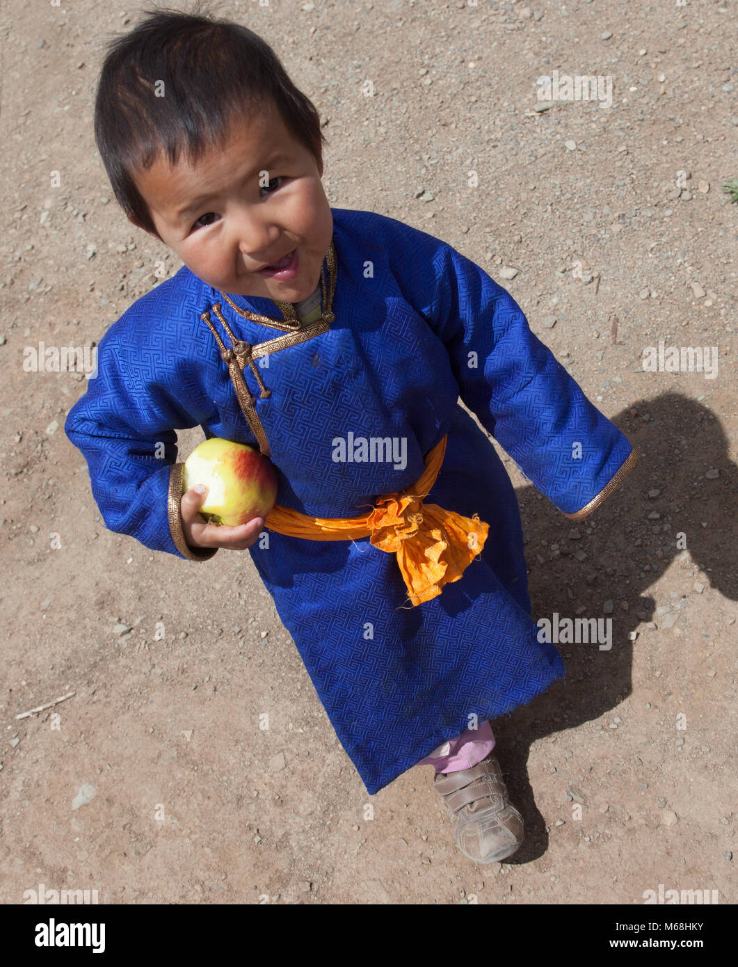 Mongolian boy in traditional national dress Stock Photo - Alamy